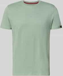 Alpha Industries T-Shirt mit Label-Print und Rundhalsausschnitt