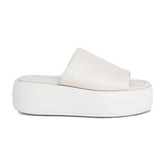 Calvin Klein Beige Flatform Slide Pantoletten - - Shoes - Damen - Beige - 40 EU