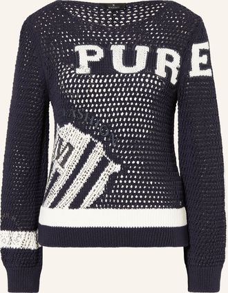 Monari Monari Pullover Mit Schmucksteinen blau