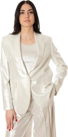 Jijil Femme, Vestes, Gris, Taille: 36 FR Giacca laminata