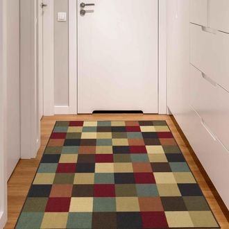 Ottomanson Ottohome-Kollektion Teppich mit Karo-Design, 100 cm x 150 cm, mehrfarbig
