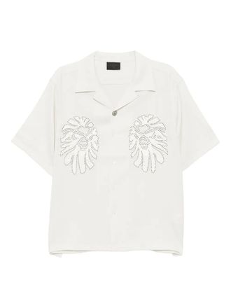 A Bathing Ape chemise à détails de clous - Tons neutres