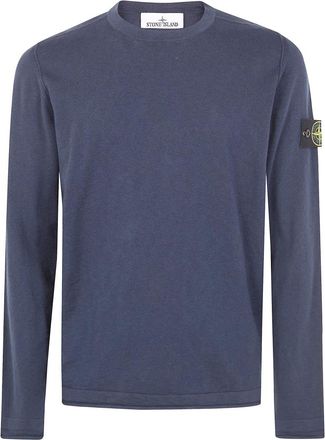 Stone Island Homme, Pulls, Bleu, Taille: M Pull Classique Col Rond