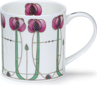 Dunoon Fine Bone China Orkney Argyle Mackintosh Fine Bone China Tasse - Made in England - rose