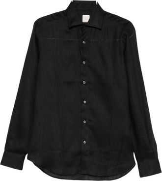 120% Lino Homme, Chemises, Noir, Taille: XL Chemises d&eacute;contract&eacute;es