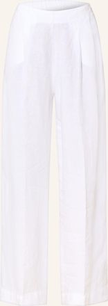 120% Lino 120%Lino Marlenehose Aus Leinen weiss