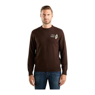 MC2 Saint Barth Gold Money 18H Rundhals - - Knitwear - Herren - Braun - S