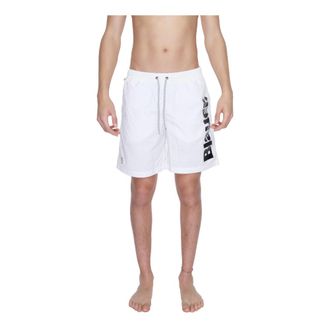 Blauer Homme, Maillots de bain, Blanc, Taille: S Short de Bain Imprimé avec Poches