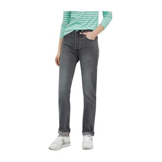 Levi's Jean Droit Taille Haute 501 - Femme - Jeans - Gris - Taille: W26 L30