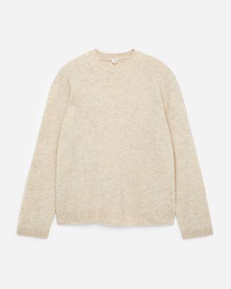 Arket Wollpullover Mit Rundhalsausschnitt -Wei&szlig;