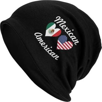 Generic Bonnet Docker Drapeau Mexicain-Américain Souple Knit Beanie Douillet Chapeau pour Ski À Pied Course