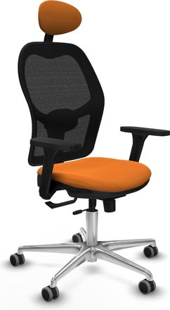 Piqueras y Crespo Ergonomischer Stuhl f&uuml;r die Arbeit zu Hause mit 3D-Armen, h&ouml;henverstellbarer Lendenwirbelst&uuml;tze und festem Kopfteil, ausgestattet mit Syncro/Traslack.