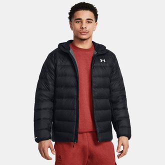Under Armour Legend Daunen Kapuzenjacke für Herren Schwarz / Schwarz / Weiß 3XL