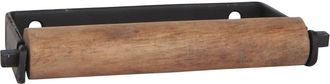 Ib Laursen Toilettenpapierhalter, Klorollenhalter - Altum - Metall und Holz Look - Farbe: Schwarz