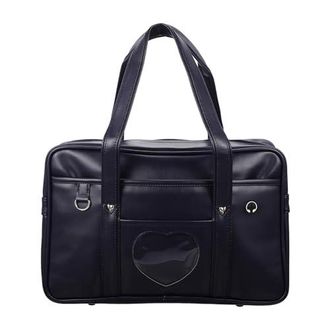 TOPBATHY Gogogmee Sac École Imperméable PU Style Jk pour Étudiants Unisexe Sac à Main Bandoulière Cosplay avec Prise Écouteurs Usage Travail et Cours Couleur B