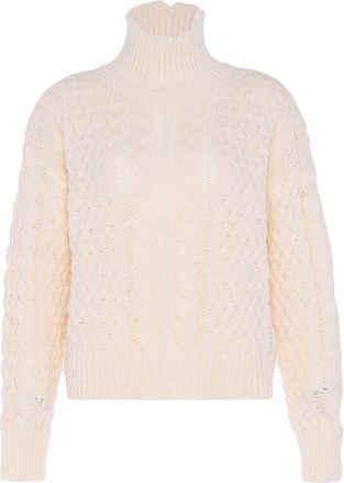 Faina Pullover Damen Wollwei&szlig;