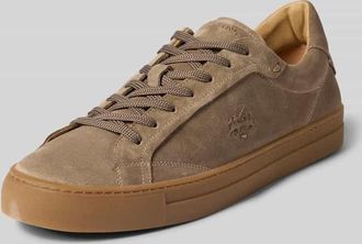 La Martina Sneaker Low aus Rindsvelours mit Gummisohle