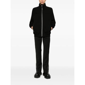 Rick Owens Zip-Up Organic Cotton Sweatshirt - Black