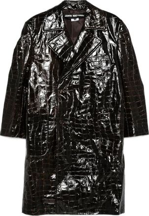 Junya Watanabe Croc-effect Double-breasted Coat