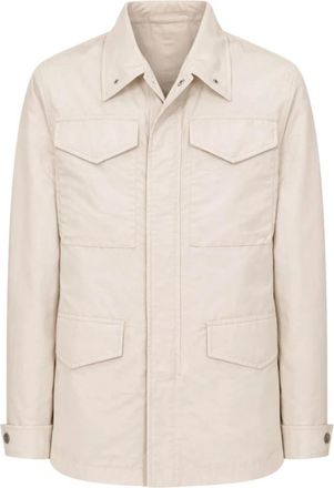 Eleventy Homme, Vestes, Beige, Taille: S Button Pocket Jacket