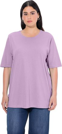 Ulla Popken Damen große Größen Übergrößen Plus Size T-Shirt, Rundhalsausschnitt, Relaxed, Halbarm