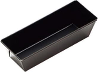 Ibili Kuchenform Moka rechteckig 14x7x4,8 cm, Stahlblech, schwarz, 14 x 7 x 4.8 cm