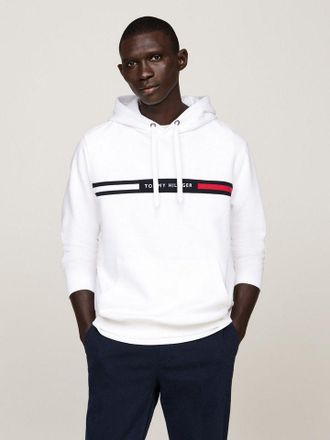 Tommy Hilfiger Kapuzensweatshirt HILFIGER CHEST INSERT unifarben, casual, regular fit, Baumwollmix, Kapuze