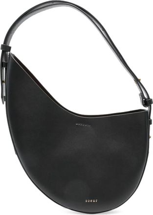 SOEUR sac porté épaule Crescent en cuir - Noir