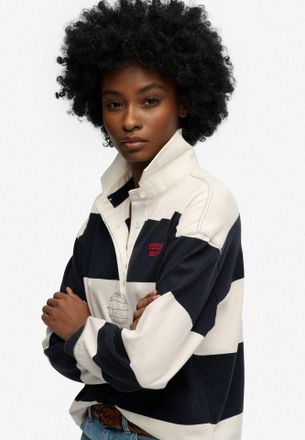 Superdry Langarm-Poloshirt HERITAGE STRIPE RUGBY TOP