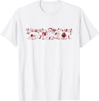 Moomin Red Mymble Moomintroll Stinky Skifahren Wintersportspiele T-Shirt