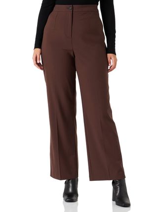 Vero Moda Vero Moda Womens VMSASIE HR Wide Pant NOOS Hose, Coffee Bean, 42W / 32L