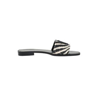 Just Cavalli Schwarze Damen-Slipper mit Bastband - - Shoes - Damen - Schwarzk - 40 EU