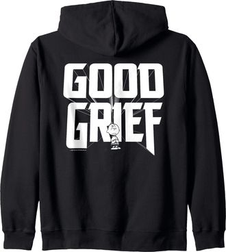 Peanuts Backprint: Snoopy Charlie Brown Good Grief Kapuzenjacke