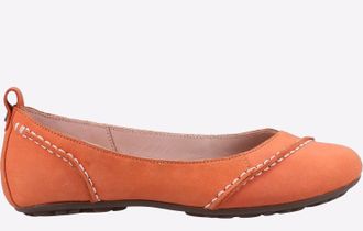 Hush Puppies Janessa Leder Damen Korallen Flats