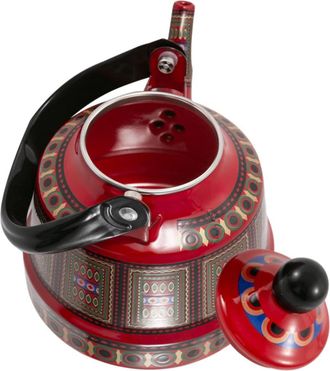 Cabilock Emaille Teekessel 1.7L Retro Wasserkocher Für Induktionsherd Gasherd Herd Teakettle Stovetop Wasserkessel Robuster Emaille Kaffeekanne Für Tee Kaffee