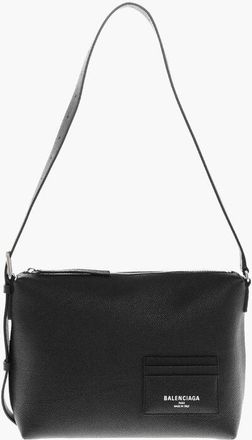 Balenciaga Textured Leather Shoulder Bag with Logoed Detail Gr&ouml;&szlig;e Unica