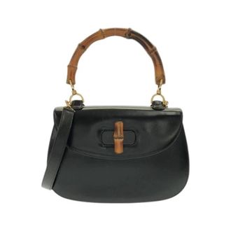 Gucci Pre-owned Leder Schultertasche - - Pre-owned - Damen - Schwarzk - ONE SIZE
