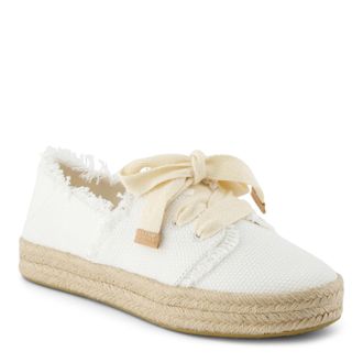 Toms Damen Espadrilles - Carolina LACE UP 10021879- White Beachside, Gr&ouml;&szlig;e:37.5 EU