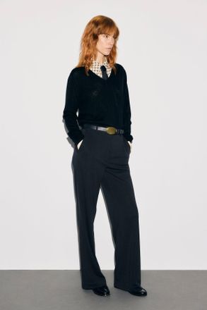 Gerard Darel Pantalon large de tailleur en jersey - MADA - Noir