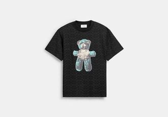 Coach Signature-T-Shirt Im Relaxed Fit Mit Teddy-Motiv