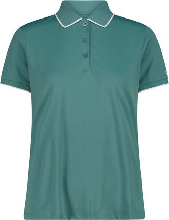 F.lli Campagnolo Damen Funktionsshirt Outdoorshirt Poloshirt Stretch-Piqu&eacute; Woman Polo, Farbe:Gr&uuml;n, Artikel:-E811 Agave, Gr&ouml;&szlig;e:42
