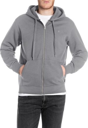 Replay Herren Hoodie mit Reißverschluss Sweatshirtjacke, Lead Grey 093 (Grau), XS