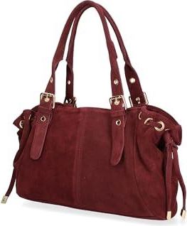 Gave Lux Sac &agrave; main pour femme en cuir v&eacute;ritable Made in Italy 20x21x33 cm GLX22010923FBG, bordeaux, Taille unique