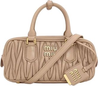 Miu Miu Sac &agrave; main doccasion - Femme - Pre-owned - Beige - Taille: ONE Size