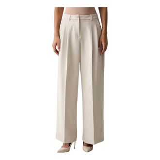 Fracomina Pantalon Palazzo - Femme - Pantalons - Beige - Taille: 42 FR