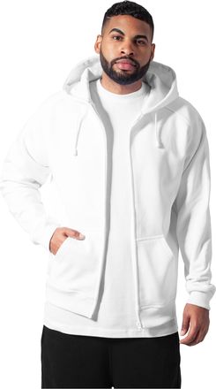 Urban Classics Herren Kapuzenpullover Zip Hoody, Sweatjacke mit Reißverschluss für Männer, Loose Fit, XXL, White