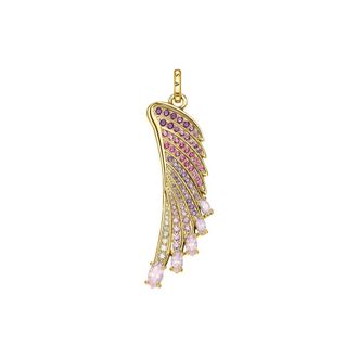 Thomas Sabo Thomas Sabo Anh&auml;nger f&uuml;r Damen Kolibri Fl&uuml;gel Regenbogenfarben mit 750 Gelbgold Vergoldung Pe876-488-7 - - Accessories - Damen - Gelb - ONE SIZE