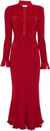 Self Portrait Femme, Robes, Rouge, Taille: 38 FR Knitted Robes