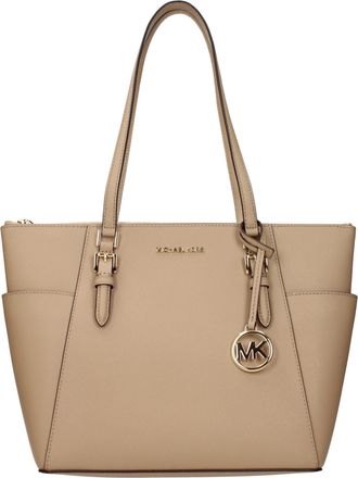 Michael Kors Beiger Leder-Schultertasche
