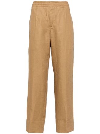 Ermenegildo Zegna pantalon slim à taille élastiquée - Marron